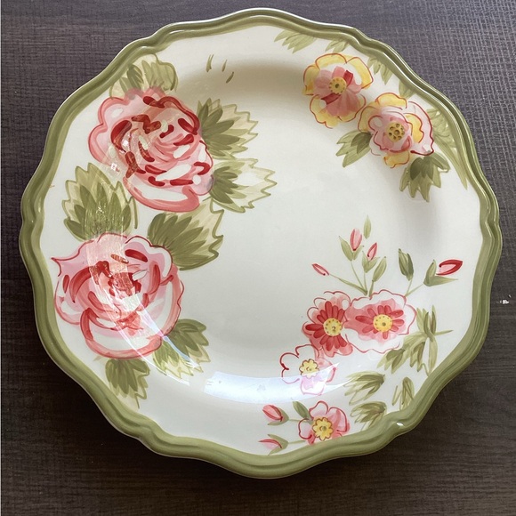 Pier 1 | Dining | Pier Audrey 1125 Inch Handpainted Earthenware Floral ...